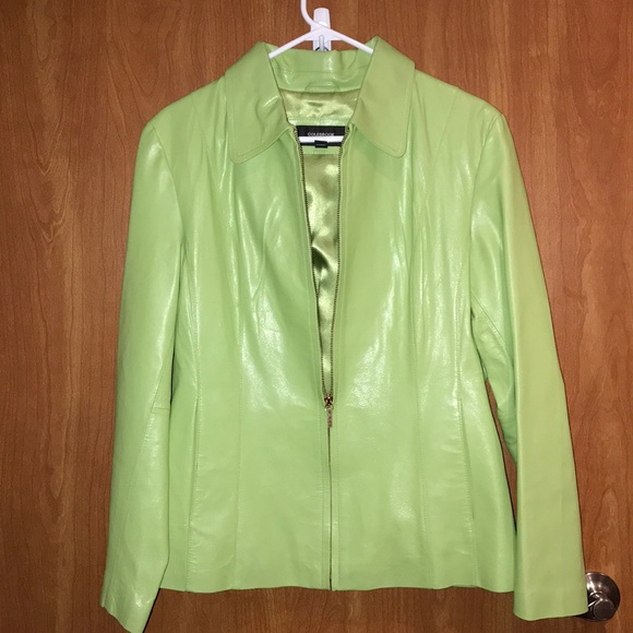 Colebrook | Jackets & Coats | Lime Green Leather Jacket | Poshmark